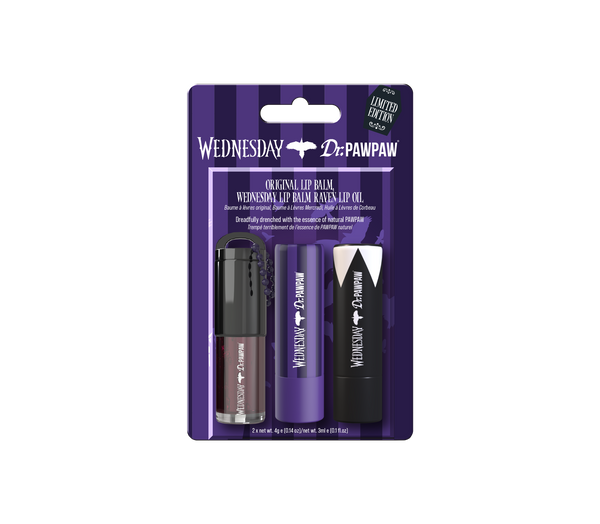 Original Lip Balm, Wednesday Lip Balm, Raven Lip Oil – Dr Paw Paw
